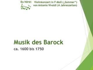 Musik im Barock