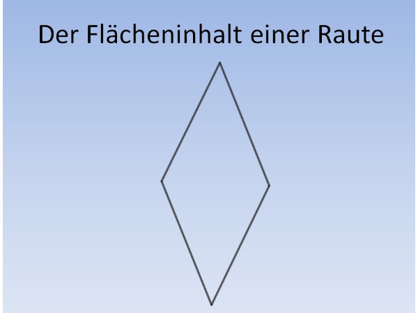 Der Flächeninhalt einer Raute