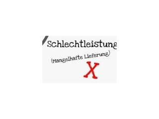 Schlechtleistung
