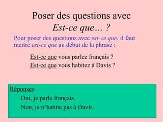 Fragen mit est-ce que